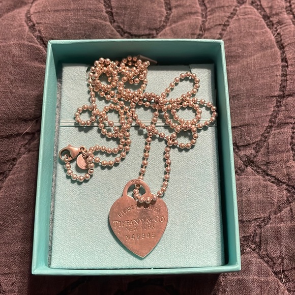 Tiffany & Co. | Jewelry | Tiffany Co Return To Heart Tag Ball Chain ...